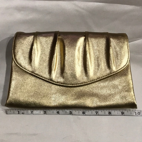 Bags | Vintage Metallic Gold Clutch Bag | Poshmark
